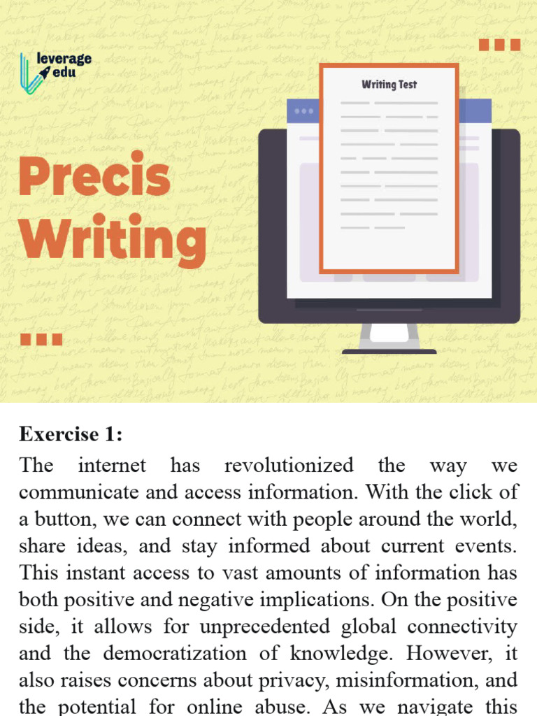 Practicing Precis Writing Techniques | PDF