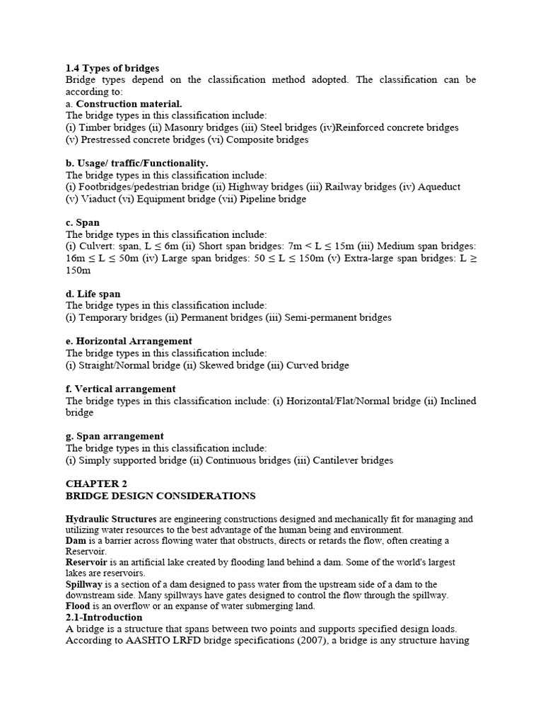 BRIGDE NOTE | PDF | Bridge | Concrete