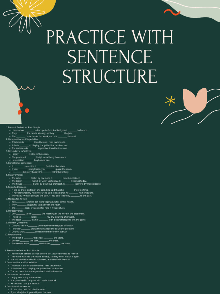 Sentence Structure | PDF