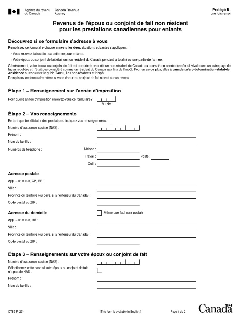 Revenus Conjoints Non-Résidents | PDF | Impôt sur le revenu | Canada