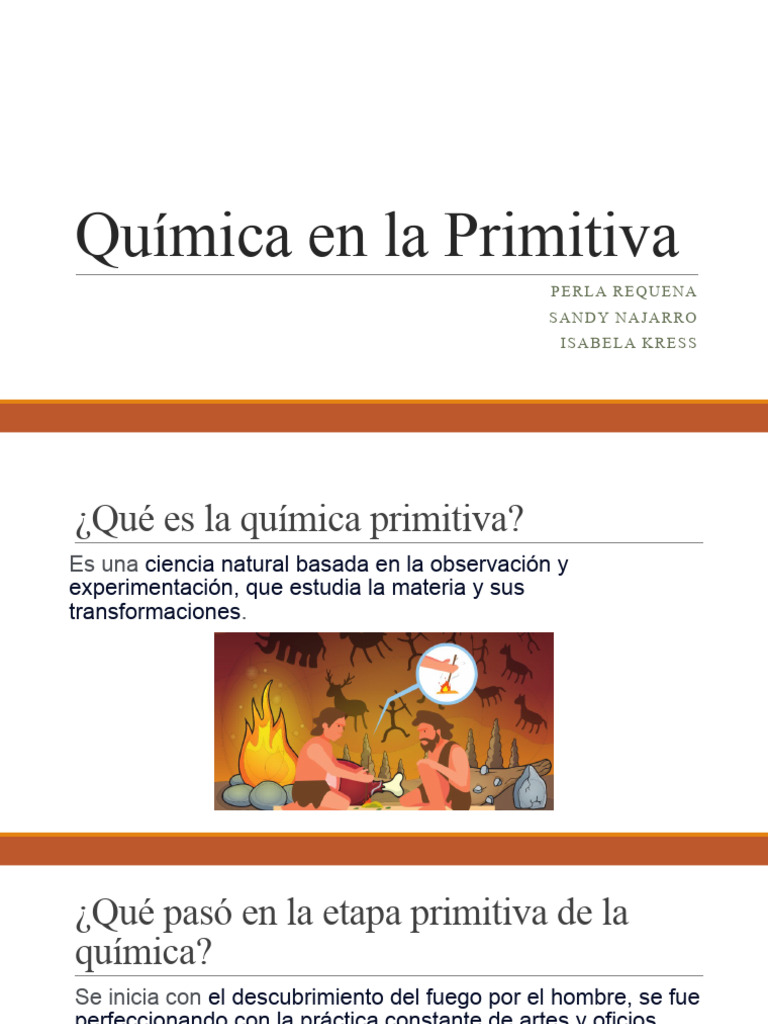 Química en la Época Primitiva | PDF