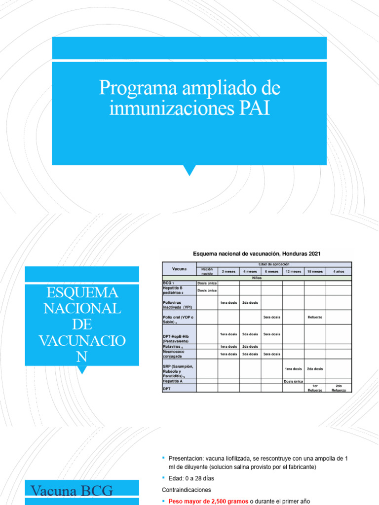 Programa Ampliado de Inmunizaciones PAI.2024 | PDF | Especialidades Medicas | Microbiología
