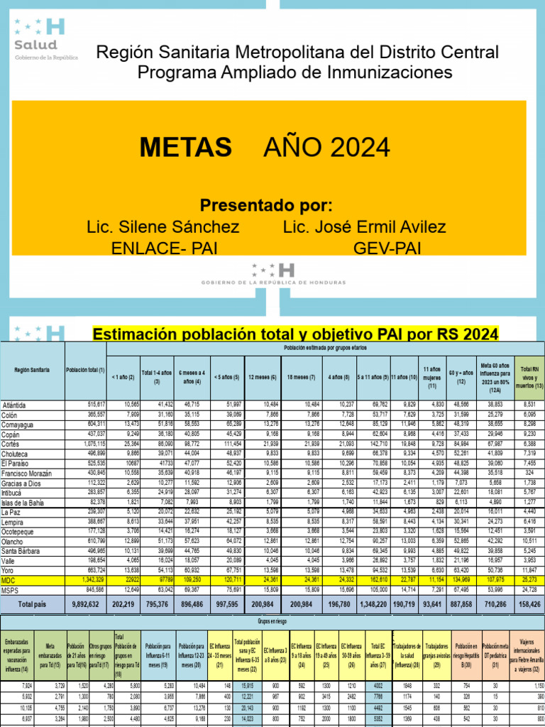 Presentacion METAS 2024 CCMK PAI | PDF