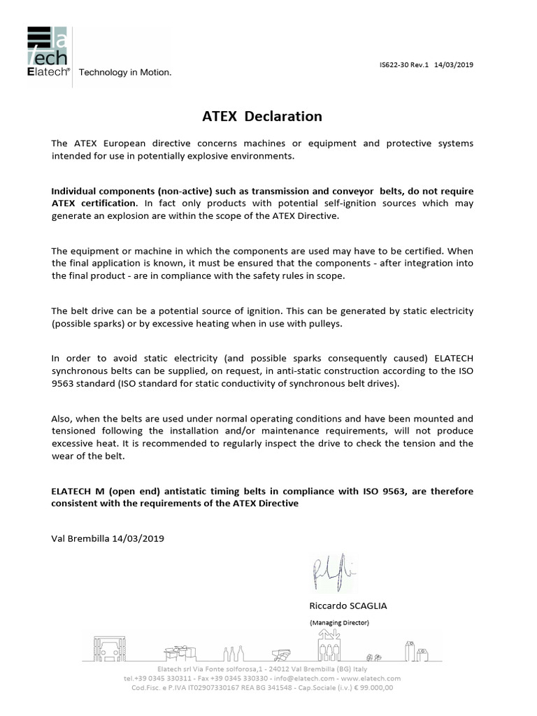 Continental Is622-30 Atex Declaration 2019 | PDF | Computers