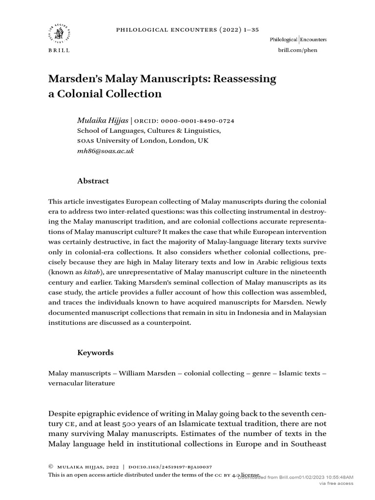 Marsden's Collection | PDF | Social Science | History