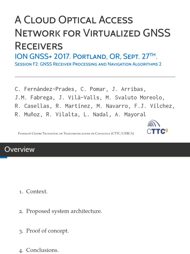 A Cloud Optical Access Network For Virtualized Gnss Receivers | PDF | Computer Network ...