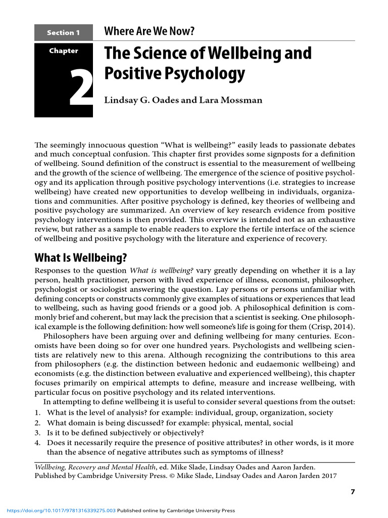 The Science of Wellbeing and Positive Psychology | PDF | Well Being ...