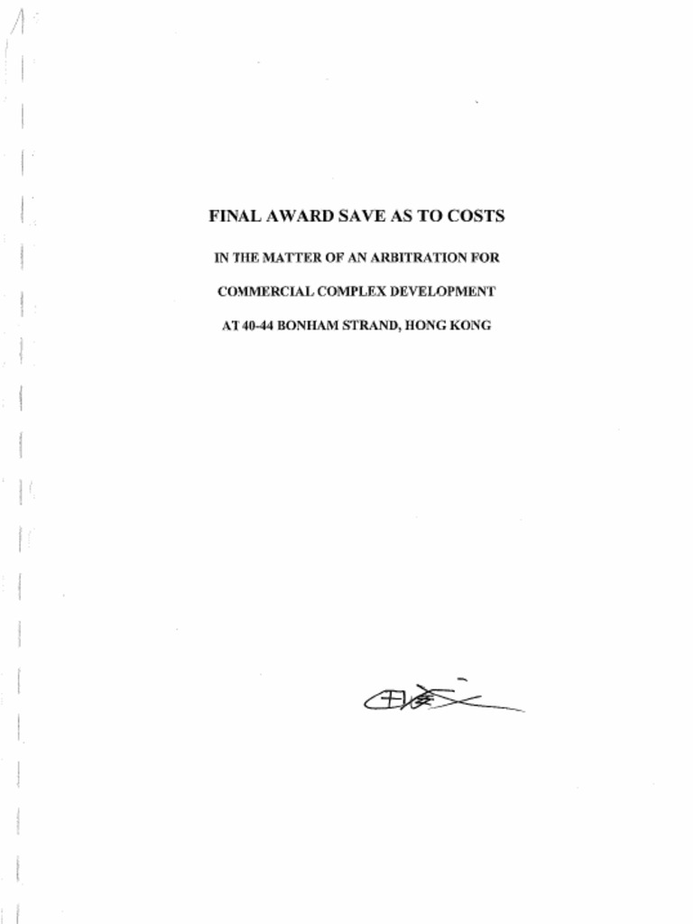 Final Award Save As To Cost | PDF