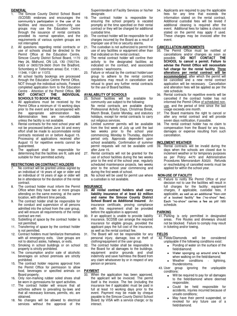 Permit Rules | PDF | Insurance | Fee