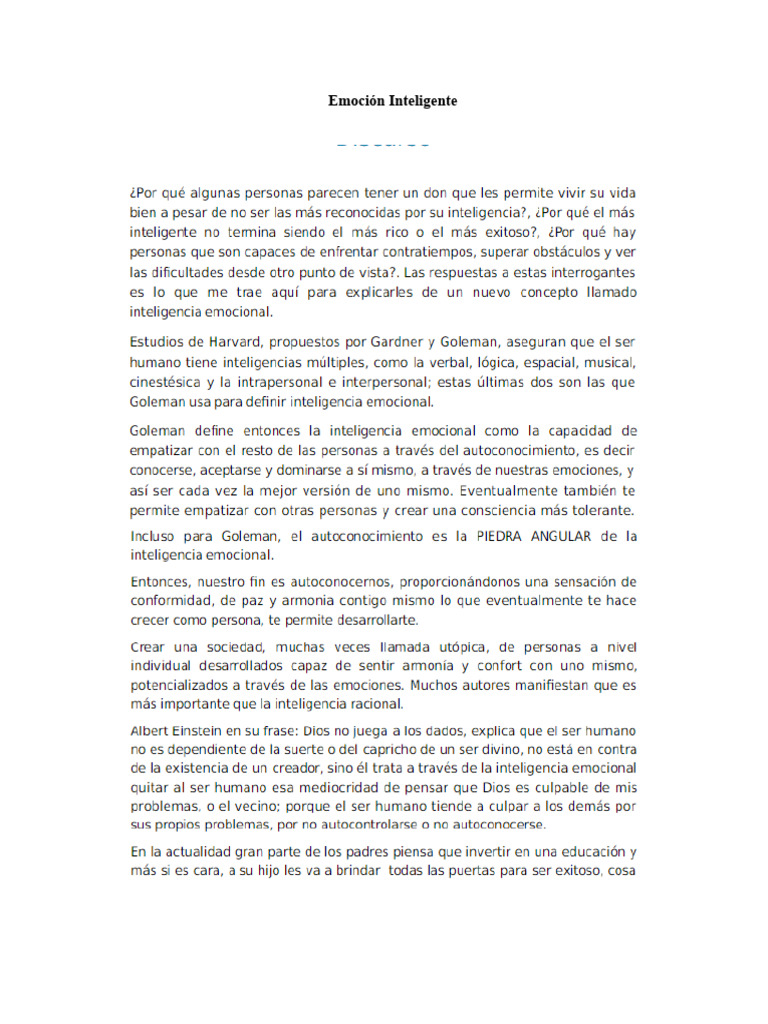 Emocion Inteligente Pdf