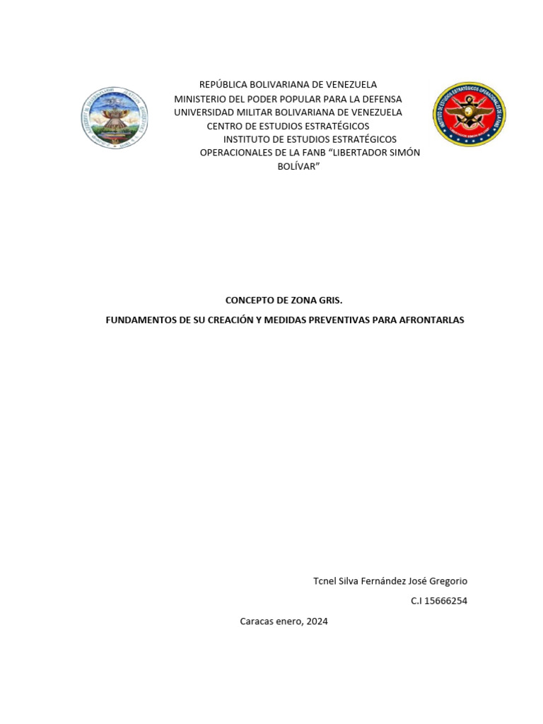 Zona Gris Silva Fernandez 28 Enero 2024 | PDF | Conflicto (proceso ...
