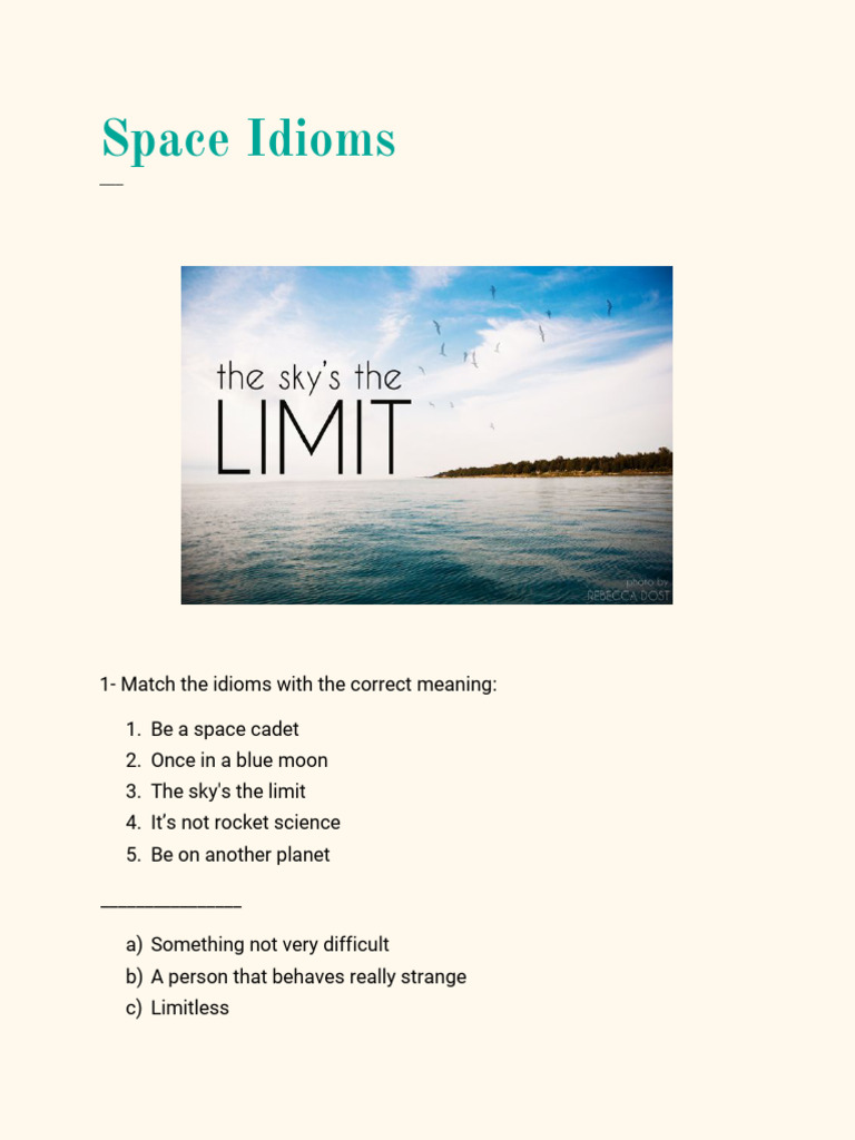 Space Idioms | PDF