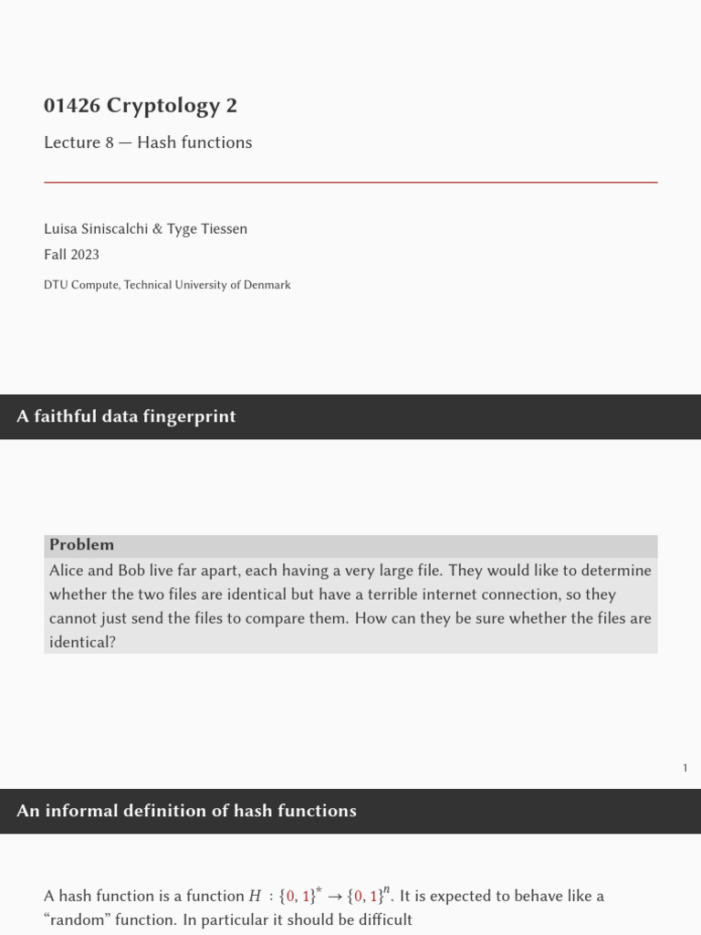 08 Hash Functions | Download Free PDF | Algorithms | Espionage Techniques