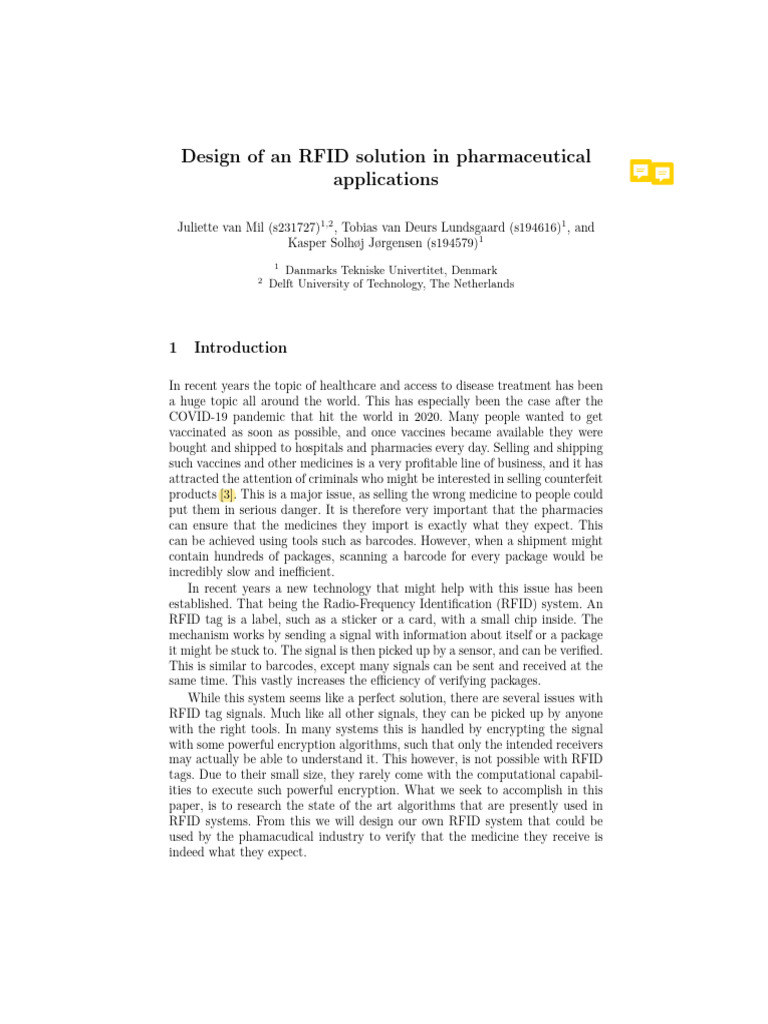 Group5 Report Feedback | PDF | Cryptography | Radio Frequency ...