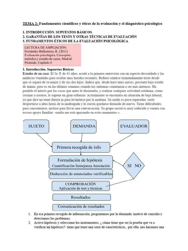 TEMA 2,3 y 4- EVALUACIÓN | PDF | Sicología