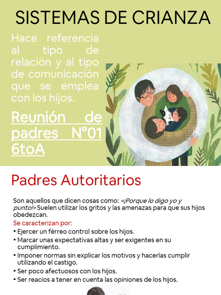 Sistemas de Crianza Reunion de Padres 6to A | PDF | Conceptos psicologicos | Ciencias del ...