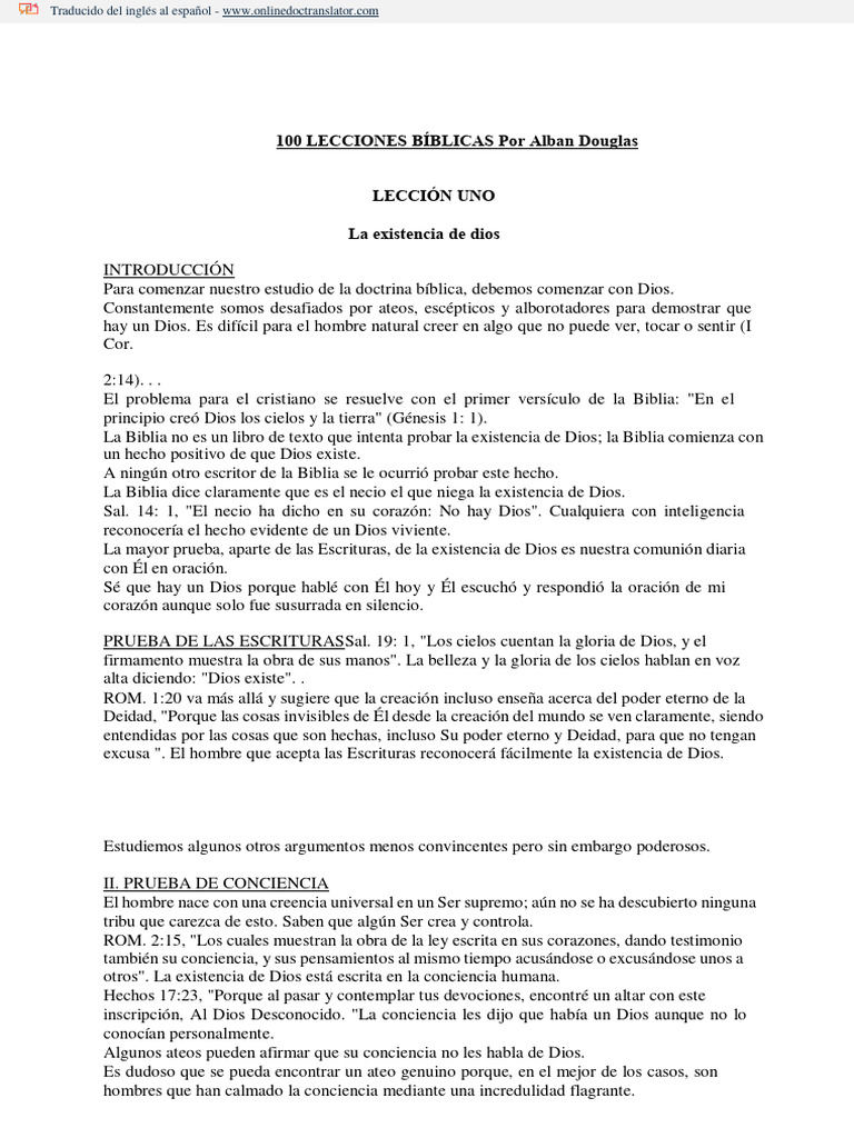 100 Lecciones Biblicas Por Alban Douglas | PDF | Dios | Pecado