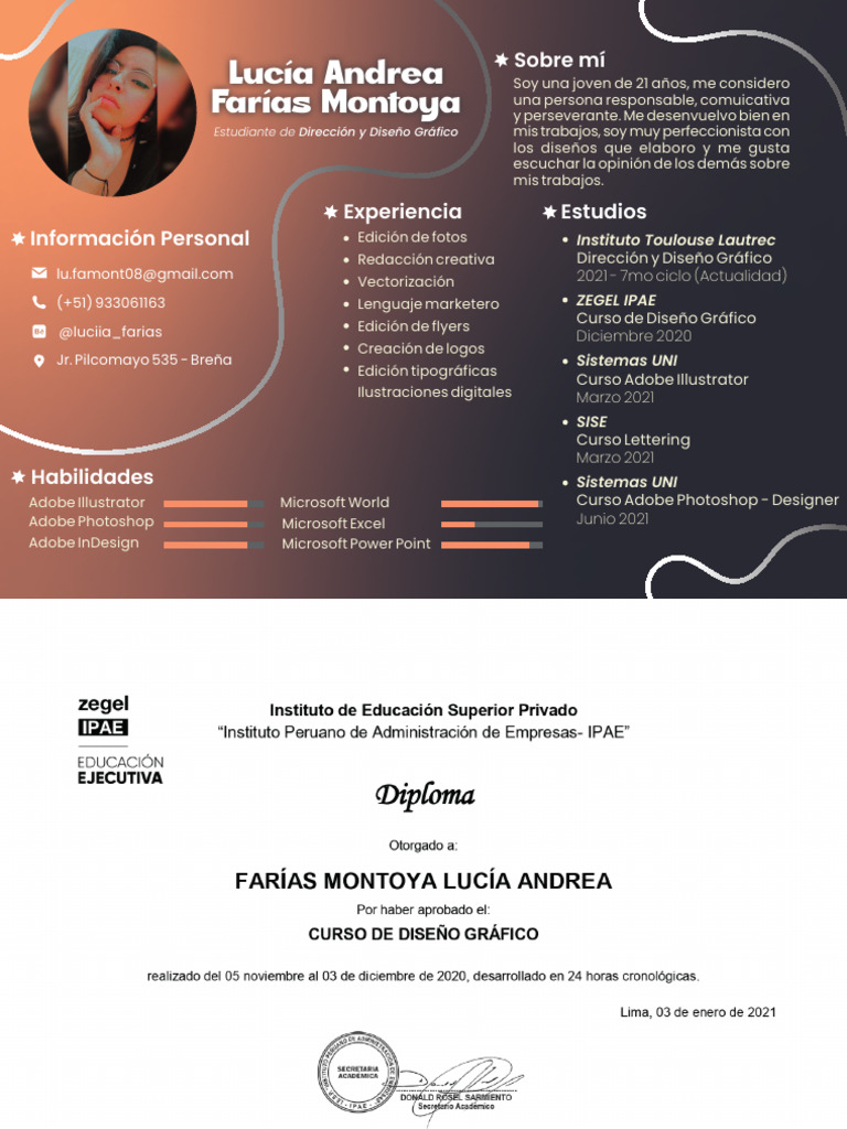 CV Lucia Farias | PDF | Diseño gráfico | Empresas de informática de los Estados Unidos