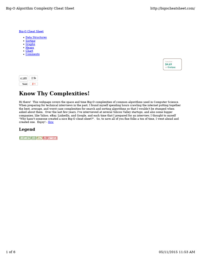 Time Complexity | PDF | Algorithms And Data Structures | Computer Data