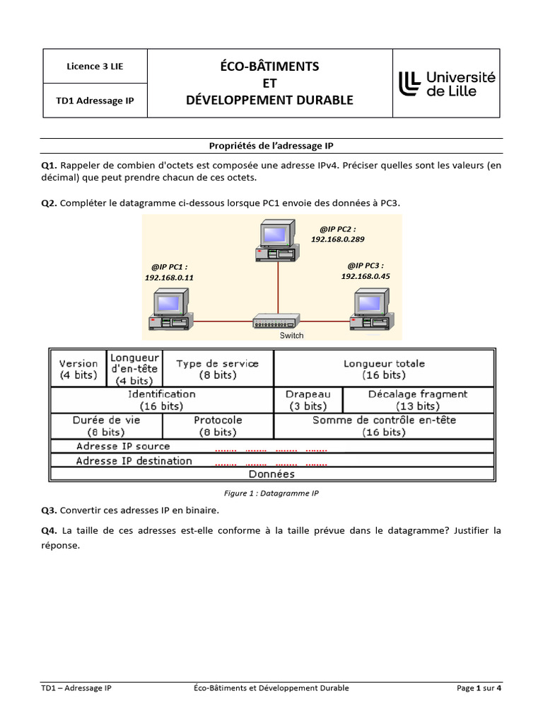 Adressage IP et Sous-Réseaux en Réseau | PDF | Adresse IP | Protocoles ...