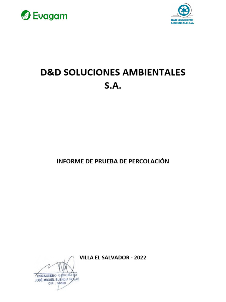 TEST DE PERCOLACION Rev. 3 | Descargar gratis PDF | Agua | Ingeniería ...