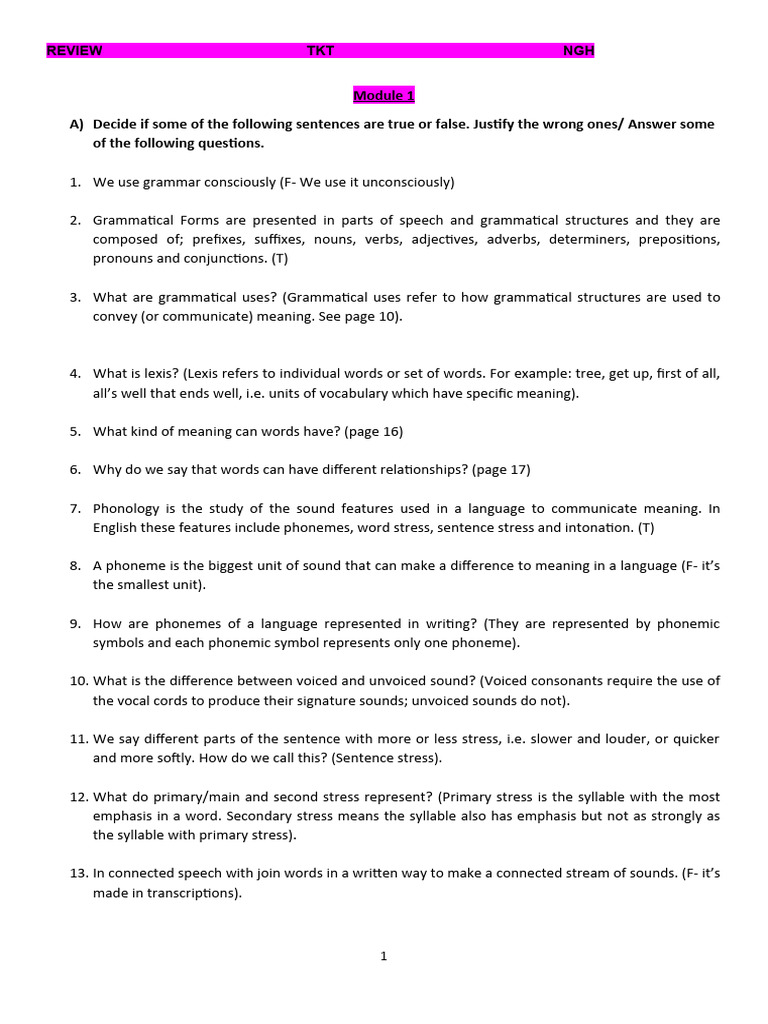 Review Module 1 | PDF