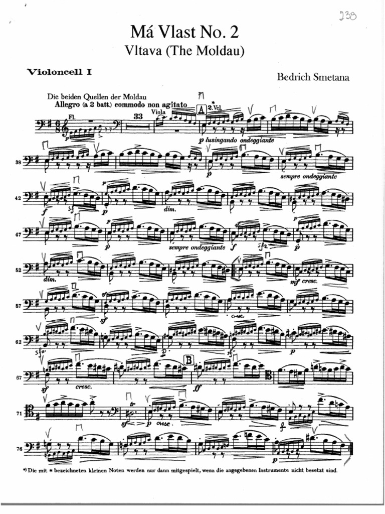 Violoncelle 1 La Moldau Smetana | PDF