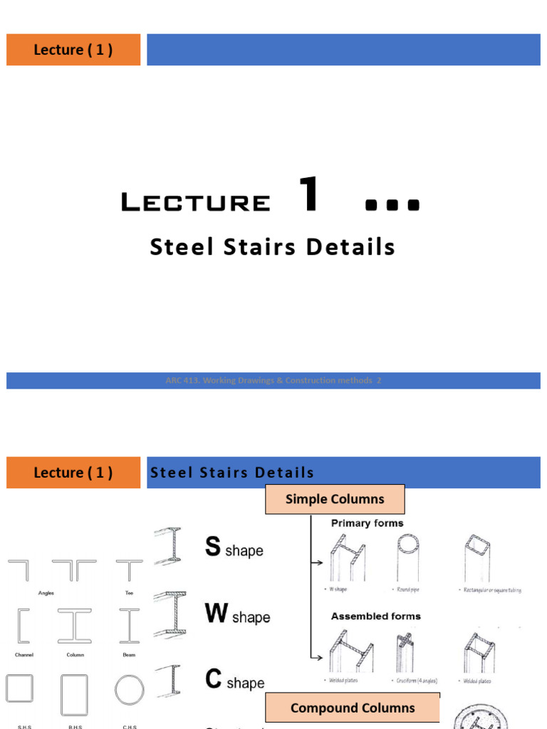Lrcture 1 Stairs | PDF | Stairs | Secondary Sector Of The Economy