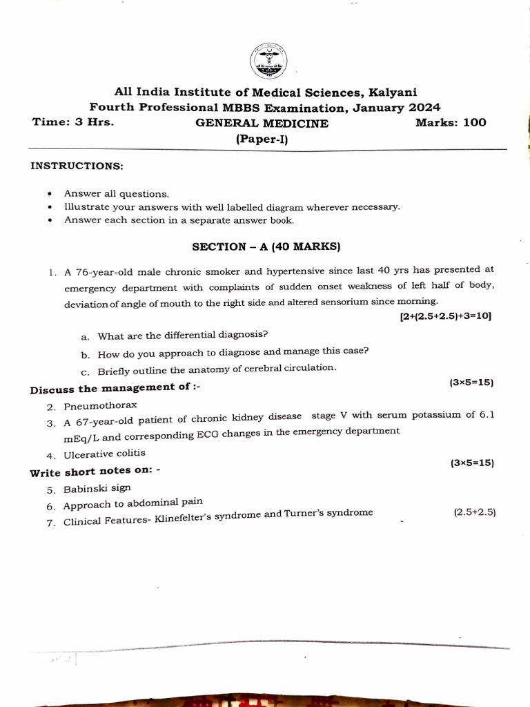 4th Professional AIIMS Kalyani Batch 2019 | PDF | Anesthesia | Pregnancy