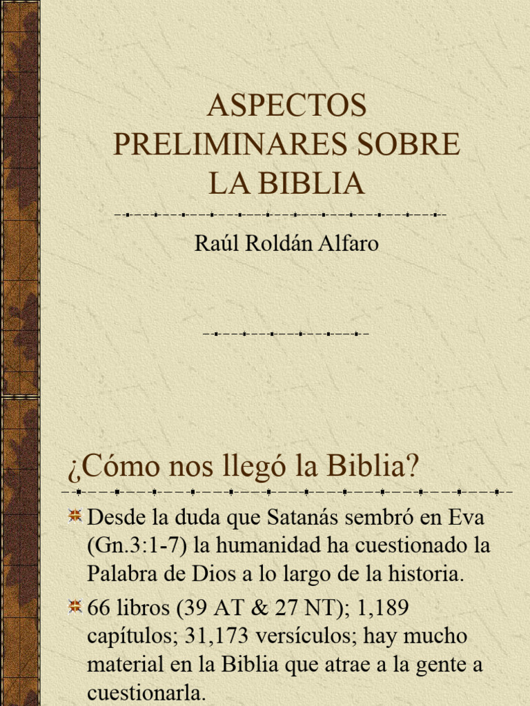 Clase 1 Introduccion Biblia | PDF | Biblia | Profeta