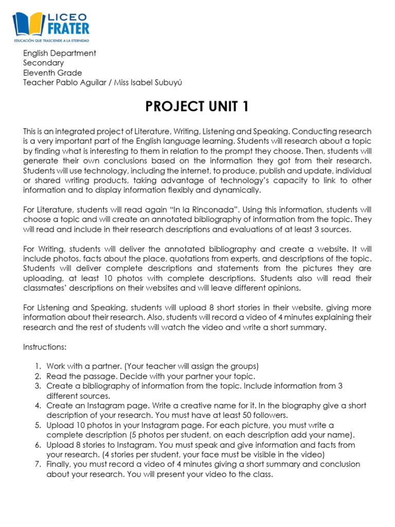 Integrated English Project for 11th Grade | PDF | Journalism | Academic ...