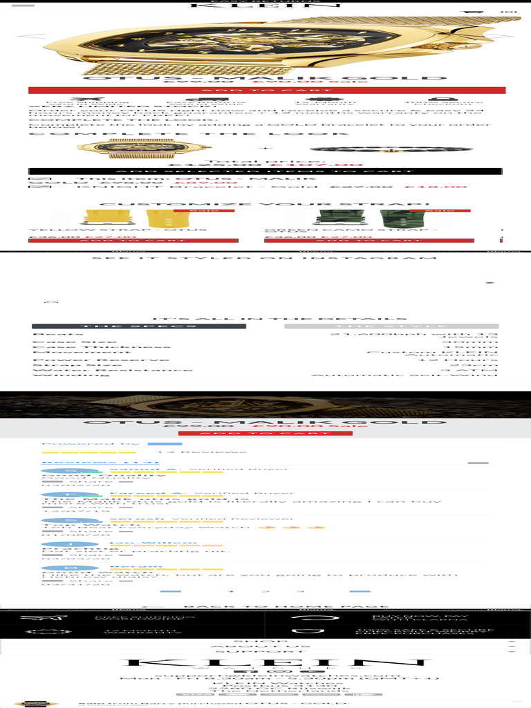 Otus - Malik Gold - Klein Watches | PDF | Business Process | Private Sector