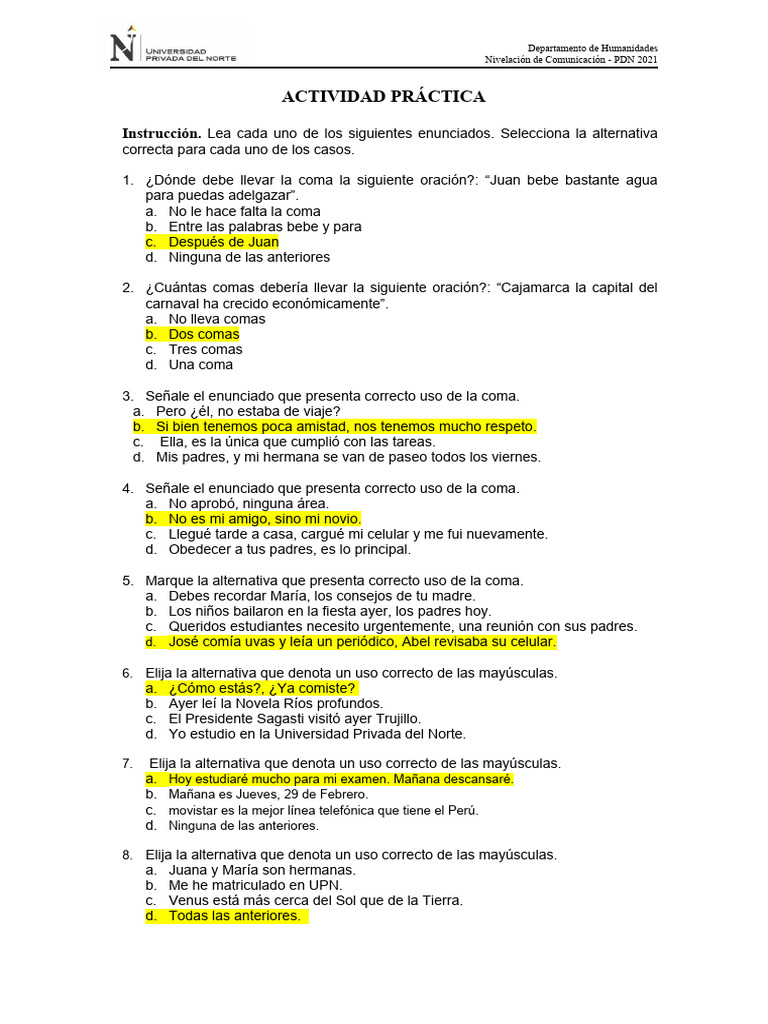 Semana 1 Actividad Practica 2 | PDF