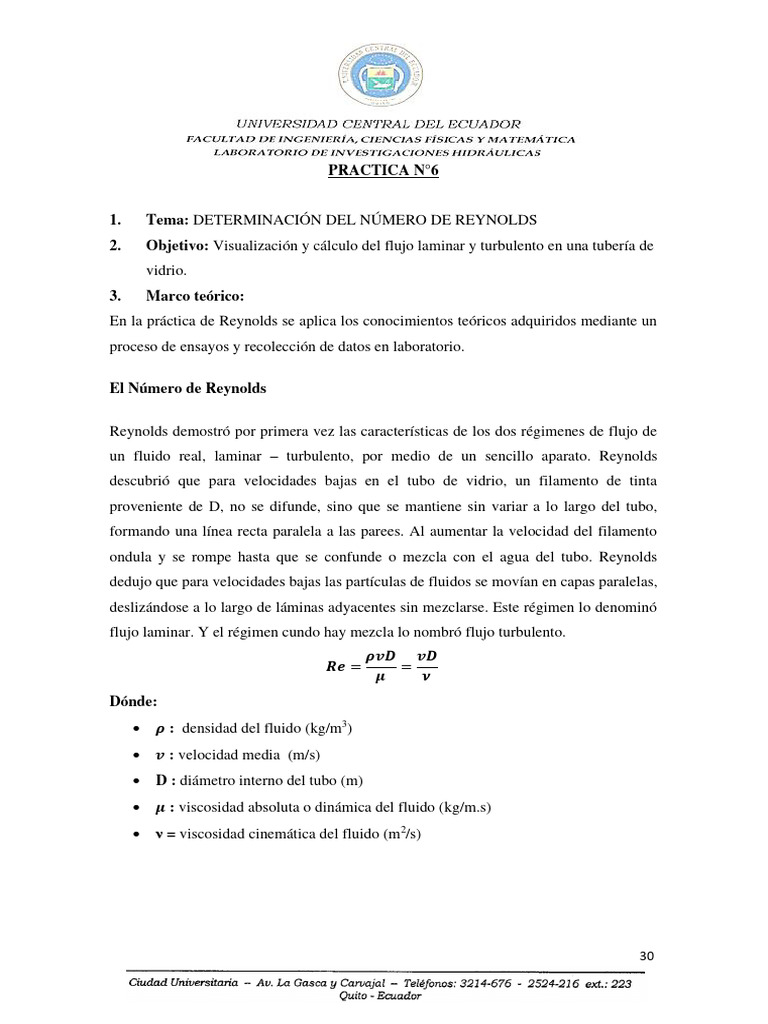 PRACTICA N°2 Mecanica | PDF | Viscosidad | Numero Reynolds