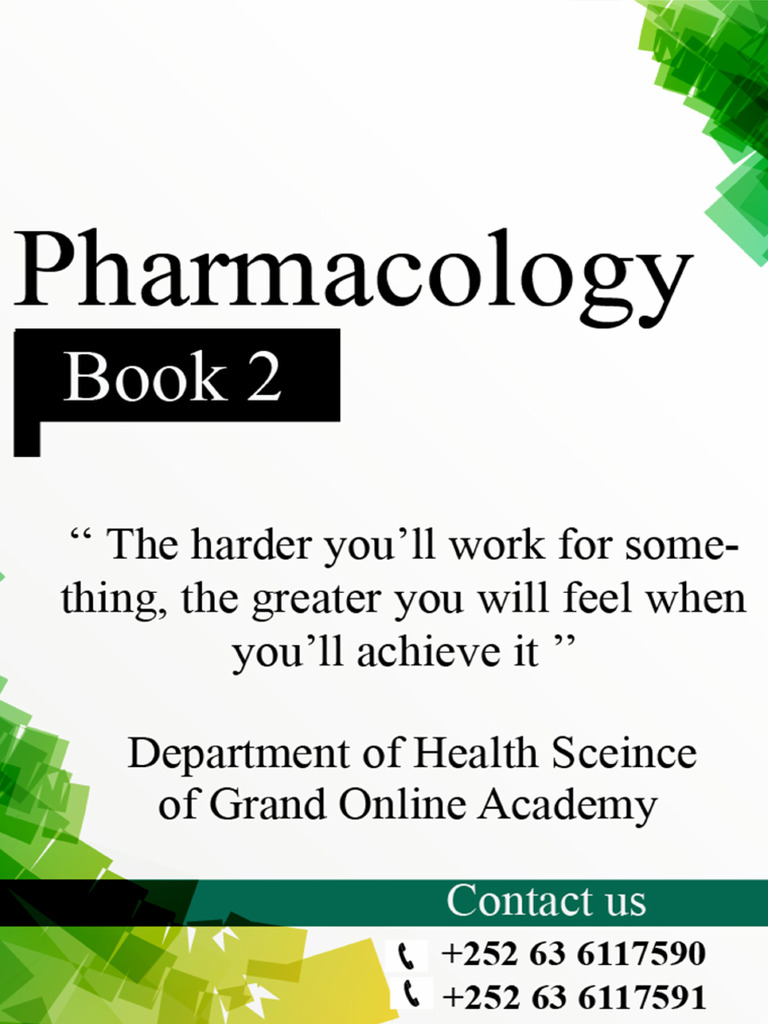 Pharmacology Book 2 | PDF | Acetylcholine | Selective Serotonin ...