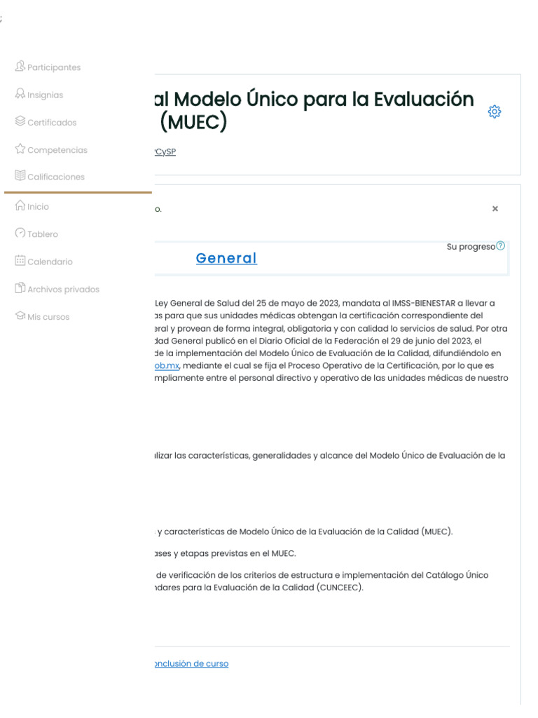 Curso - Introducción Al Modelo Único para La Evaluación de La Calidad ...