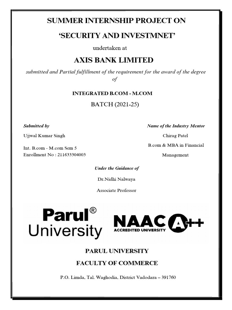 SIP Report | PDF | Banks | Investing