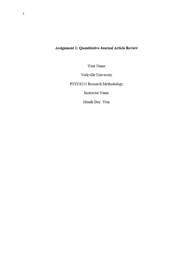 Assignment1 Template | PDF