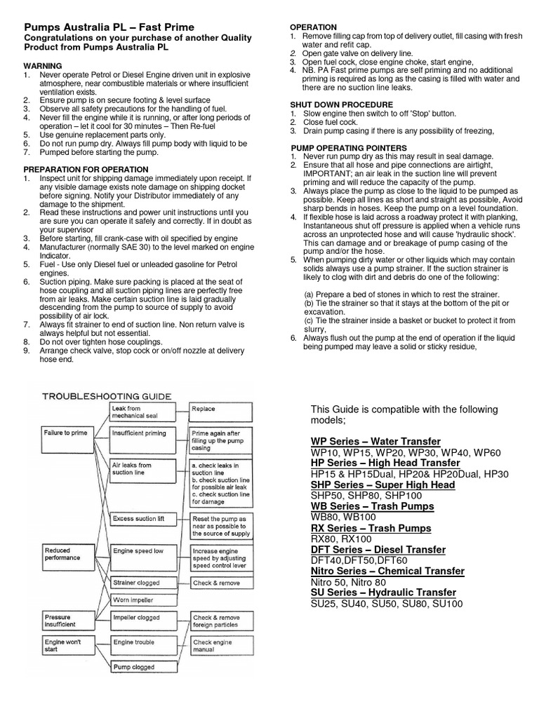 TransferPump User Manual | PDF | Pump | Valve