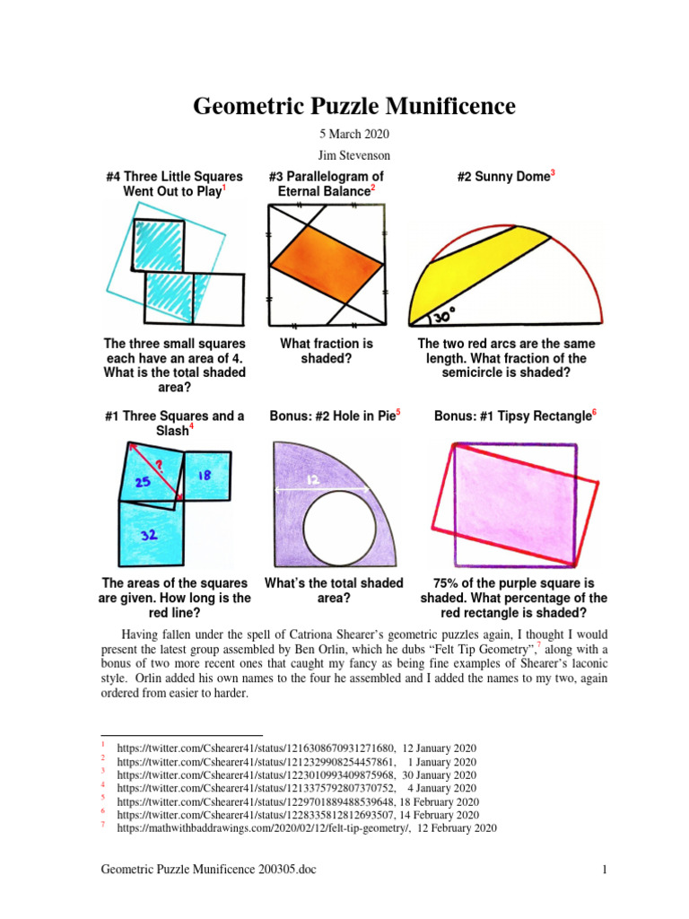 Geometric Problem | PDF | Triangle | Area