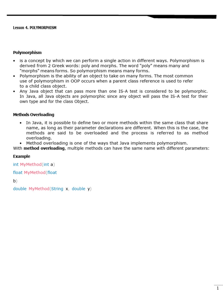 Polymorph Is M | PDF | Method (Computer Programming) | Parameter ... Polymorph Is M | PDF | Method (Computer Programming) | Parameter ...