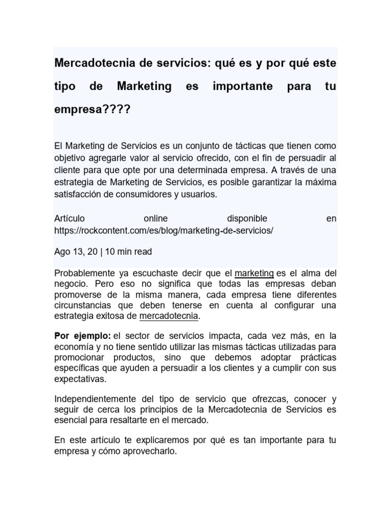 Mercadotecnia de servicios las P | PDF | Marketing | Business