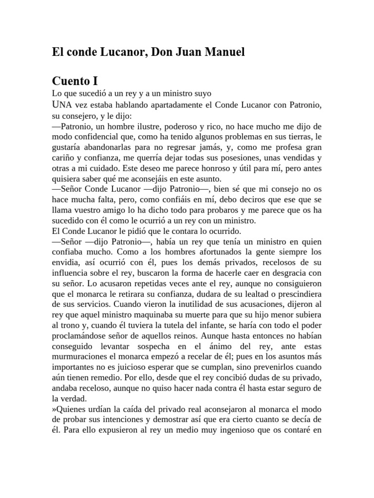El Conde Lucanor | PDF