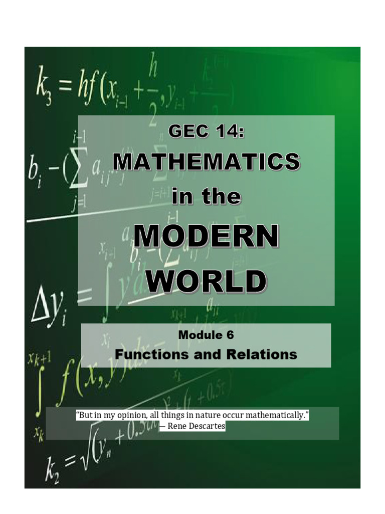 MODULE 6 GE 4 MMW Functions and RelationsV2 | PDF | Function ... MODULE 6 GE 4 MMW Functions and RelationsV2 | PDF | Function ...