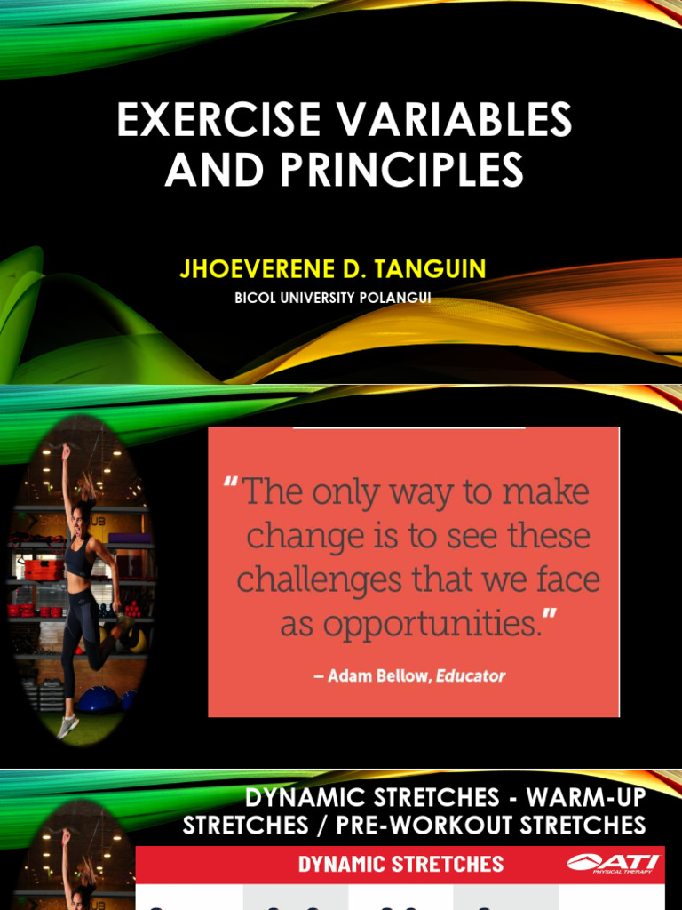 Exercise Variables and Principles 2 | PDF | Physical Fitness | Skeletal Muscle