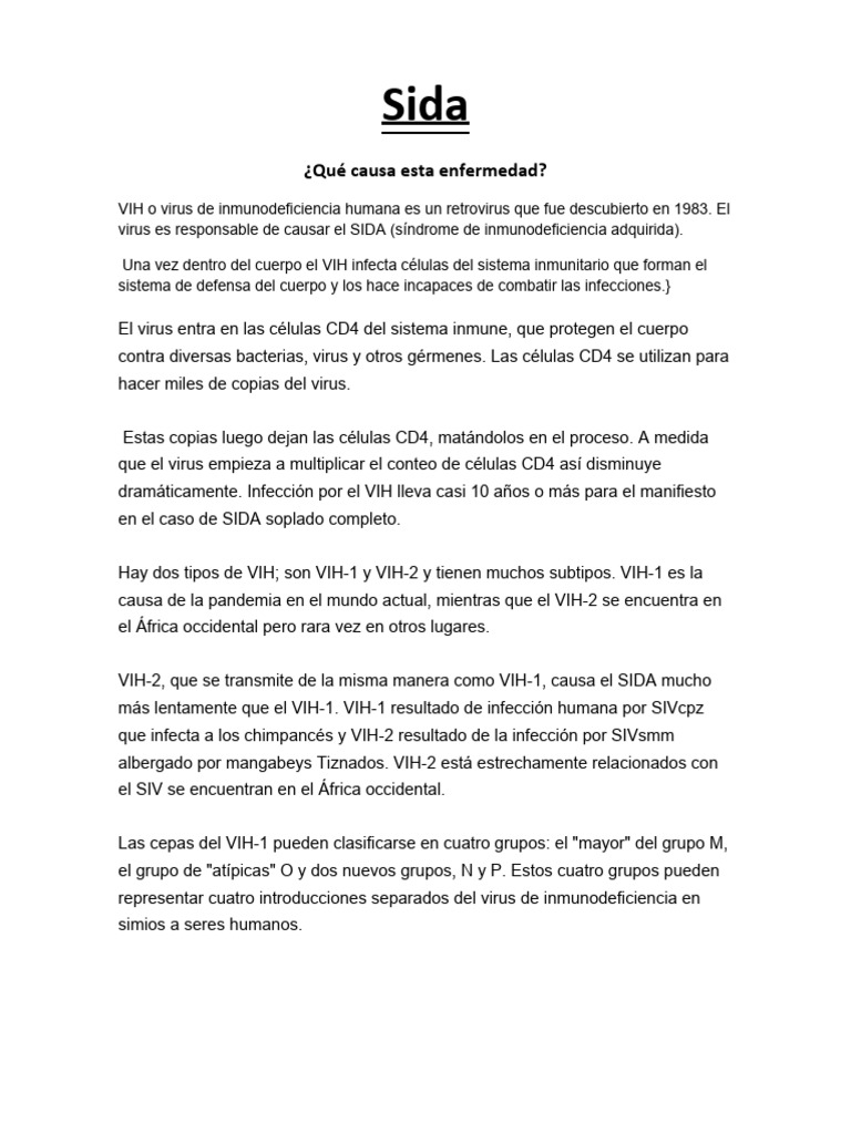 Sida | PDF | VIH | VIH / SIDA