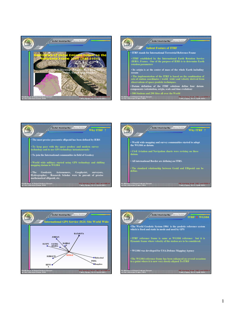 ITRF PPT | Download Free PDF | Geodesy | Surveying