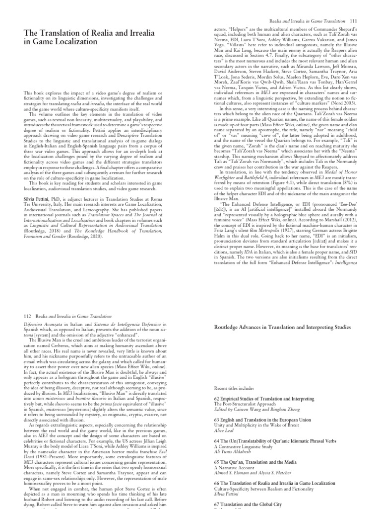 The Translation of Realia and | PDF | Translations | Intertextuality