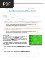 Evolution: Mutation and Selection Guide | PDF | Fitness (Biology ...