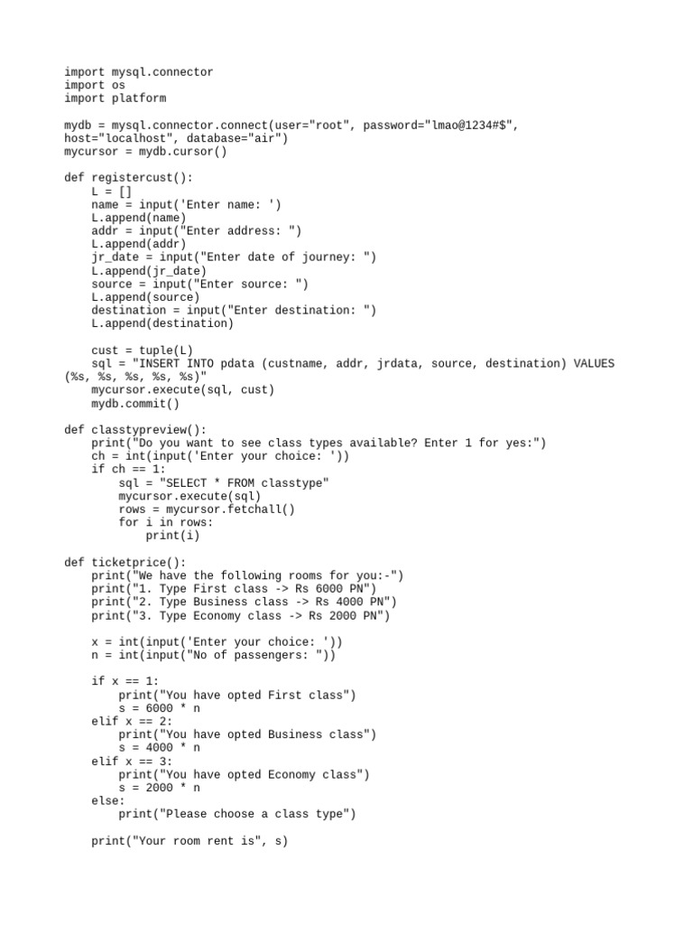 Pythoncode Pdf Software Engineering Computer Data